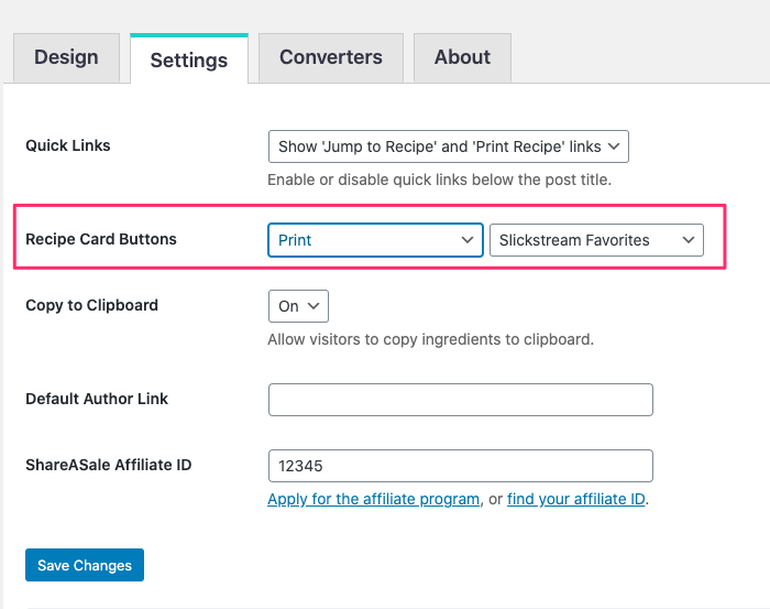 Customizing recipe card buttons - WP Tasty