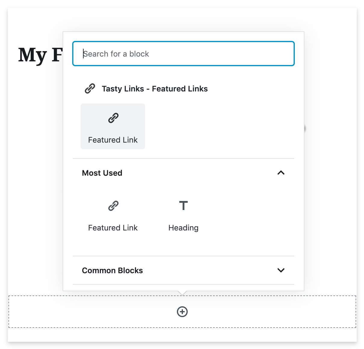 How Do I Add A Featured Links Block WP Tasty