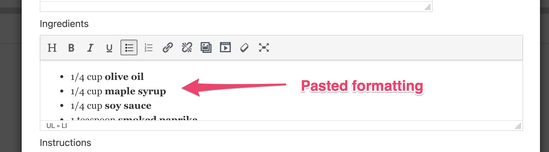 How To Clear Formatting When Using Copy and paste WP Tasty