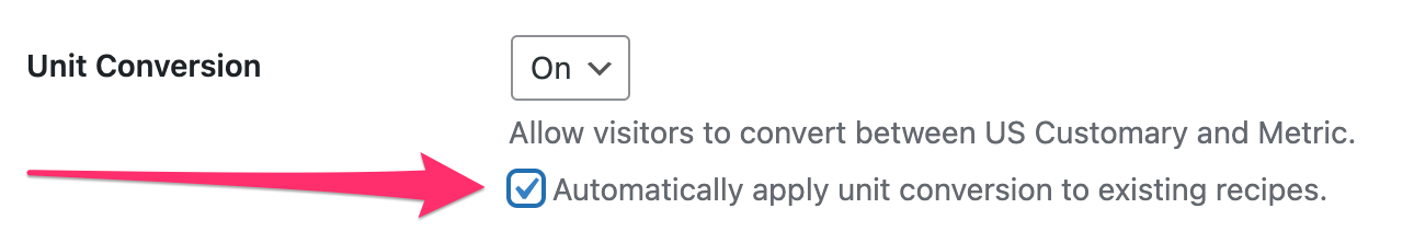 How to use unit conversions for recipe ingredients - WP Tasty